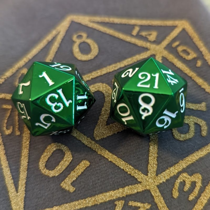 Metal d21 Dice | Nat 21 Adventures